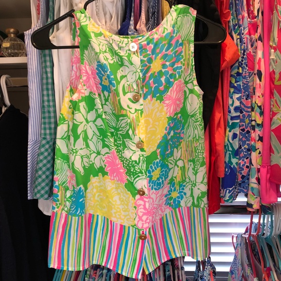 Lilly Pulitzer | Tops | Lilly Pulitzer Hibiscus Stroll Iona Shell ...